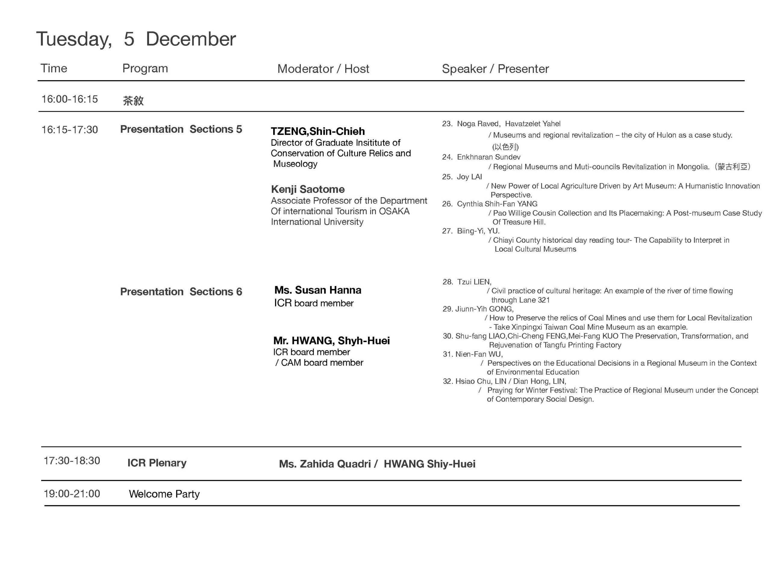 Event Schedule Information─The ICOM-ICR Annual Conference 2023：Regional ...